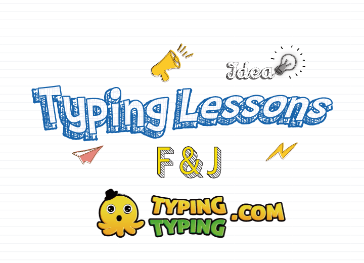 Typing Lessons: F, J and Space Keys - TypingTyping