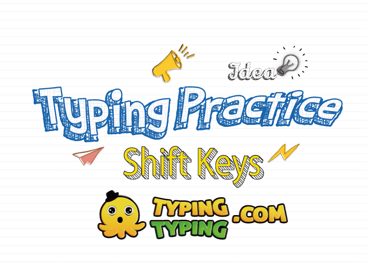 Typing Practice: Shift Keys - TypingTyping